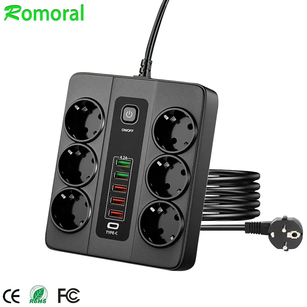 EU-Plug-Power-Strip-with-6-AC-Outlets-5-USB-Port-1-Type-C-Power ...