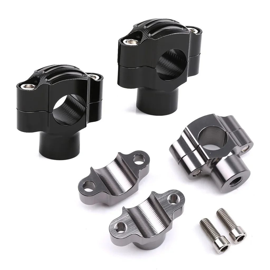 1-Pair-CNC-Aluminum-Alloy-Motorcycle-Handlebar-Risers-Adapter-Handle ...