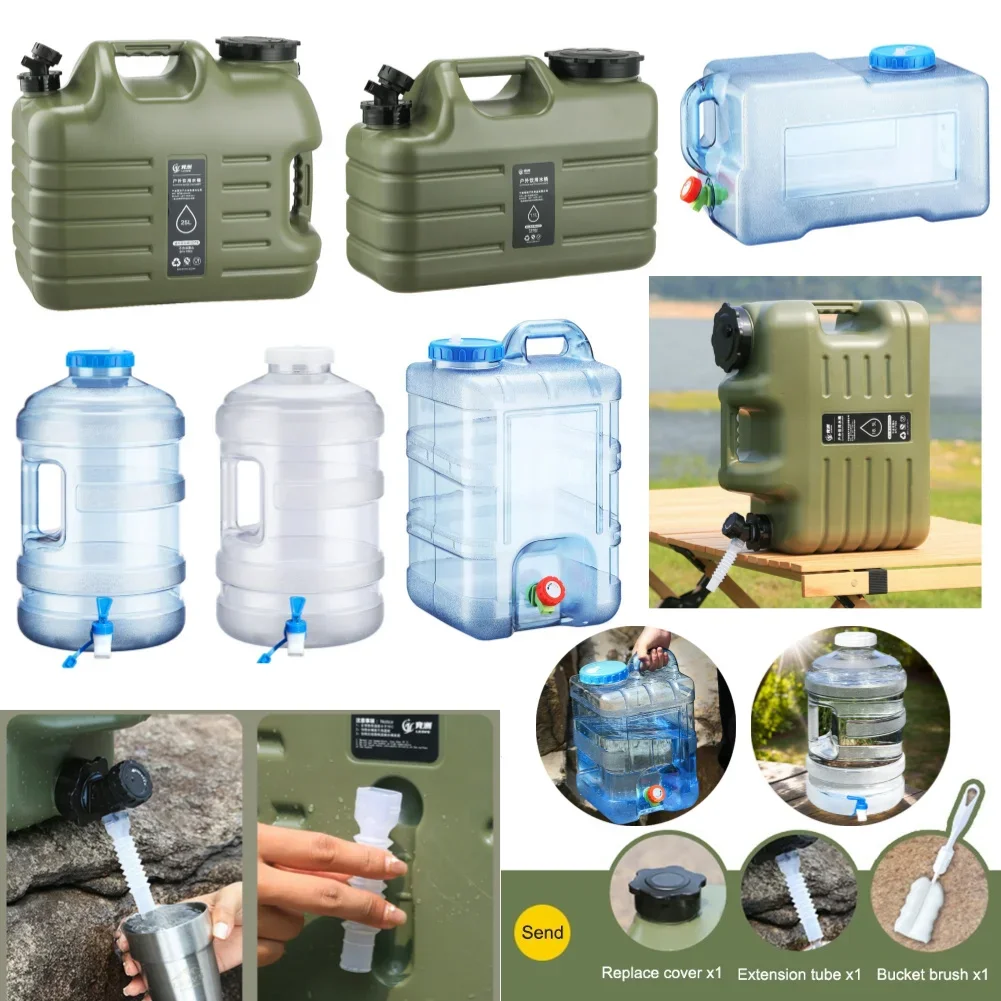 25L-Camping-Bucket-Water-Tank-Portable-Drinking-Water-Canister-with ...