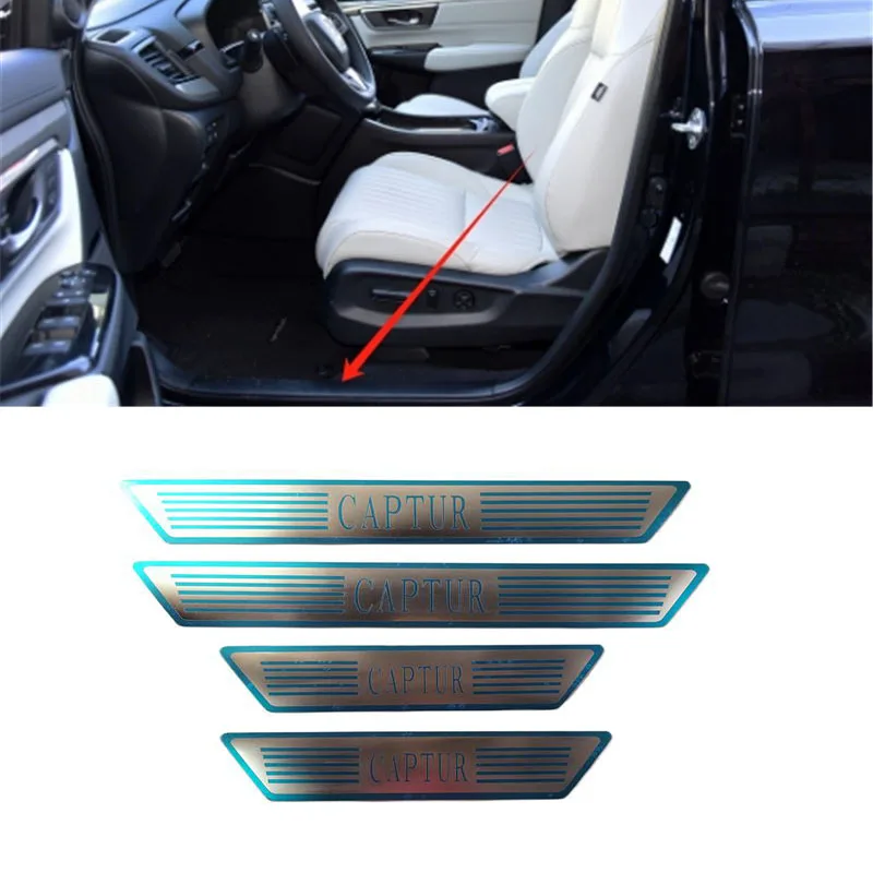 4PCS-Lot-Stainless-Steel-For-2014-2016-Renault-Captur-Ultra-thin-Auto ...