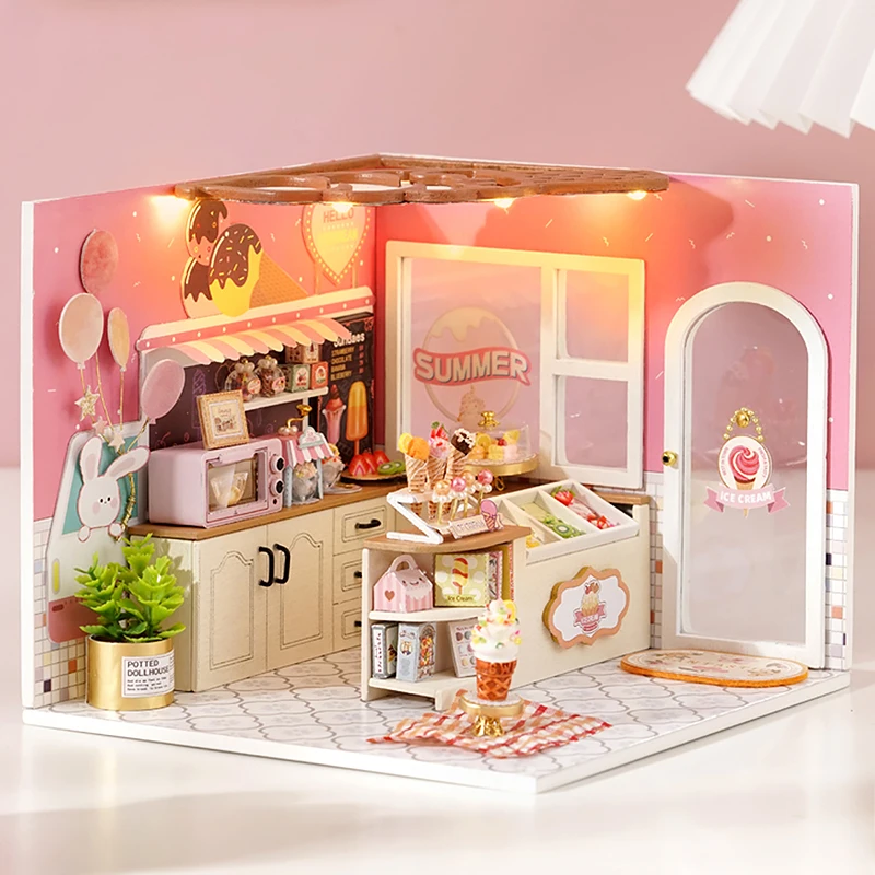 DIY-Wooden-Miniature-Doll-House-Small-House-Kit-3D-Puzzle-Assembly ...