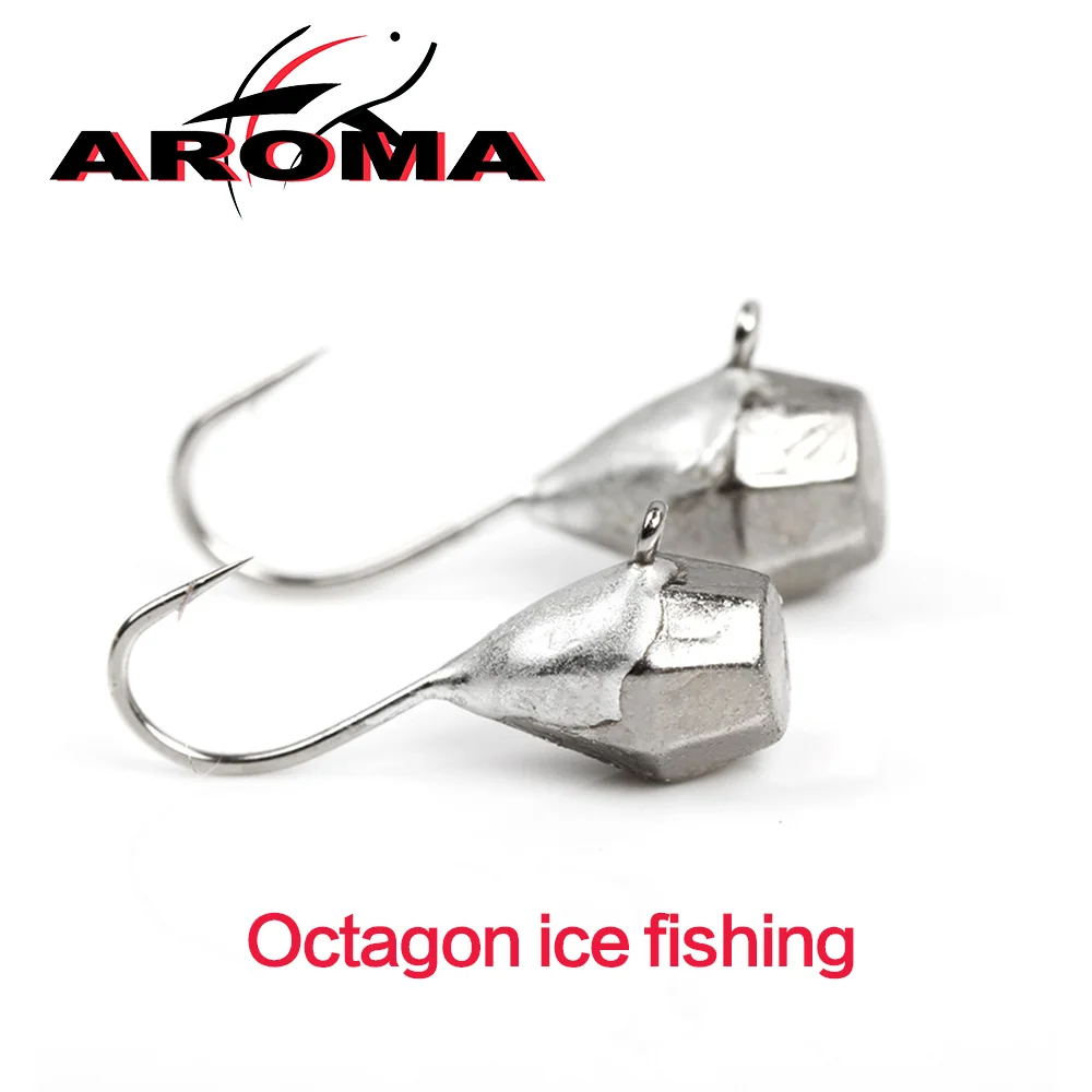 Hot-sale-Octagon-ice-fishing-5Pcs-Jig-Heads-Fishing-Hooks-Tube-bait ...