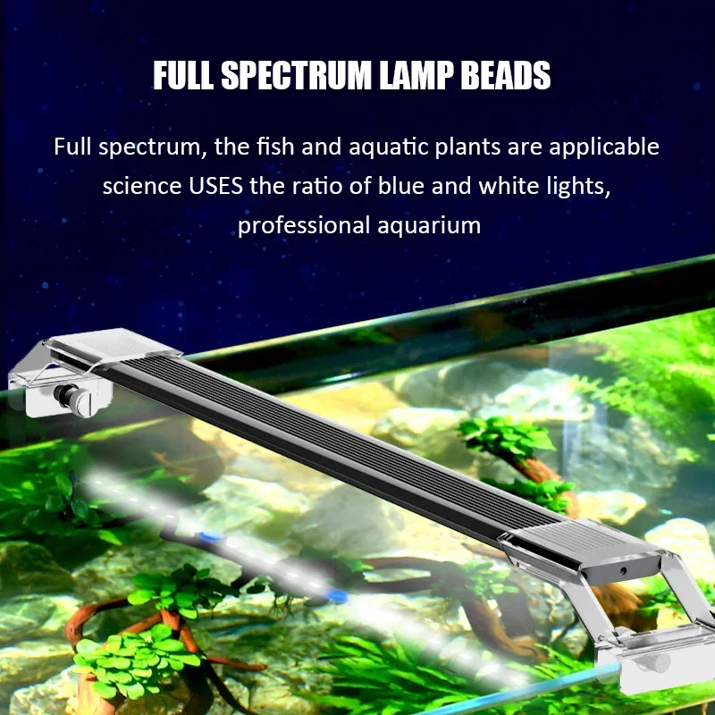 High-Transparency-Led-Fish-Tank-Light-10-50cm-Aquarium-Water-Grass ...