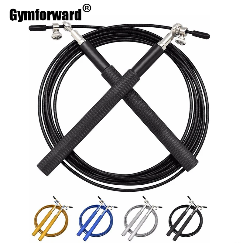Professional Aluminum Jump Rope Steel Wire Adjustable Fitness Speed ...