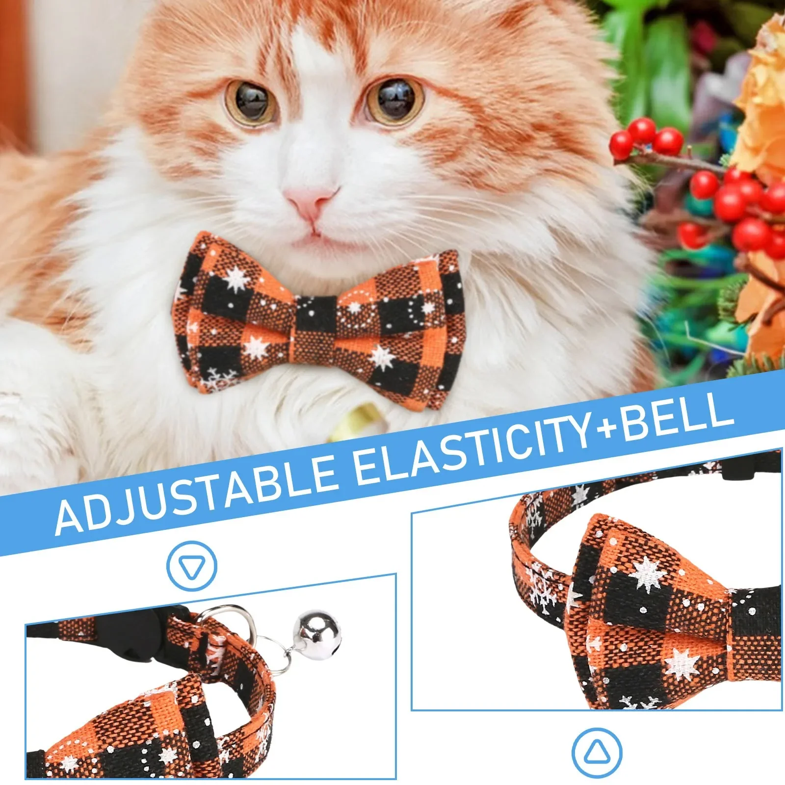 Pet Collar Bow English Collar Cat Strap Cat Head Safety Socket Cat Dog ...