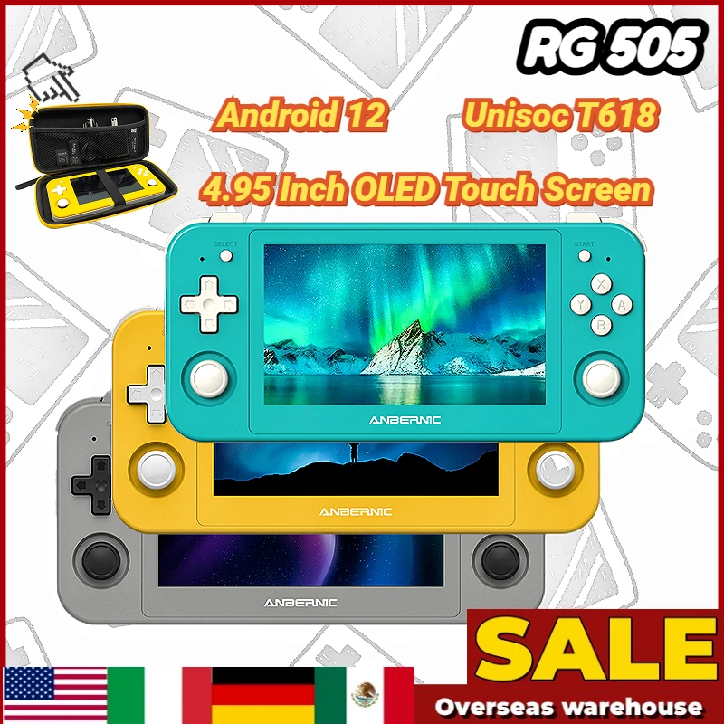 2023 New Anbernic Rg505 Handheld Console Game Android 12 System 4.95 ...