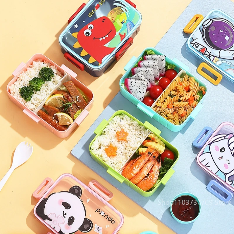 Cute Lunch Box for Kids Girls Boys With Compartments Bento Lunchbox ...
