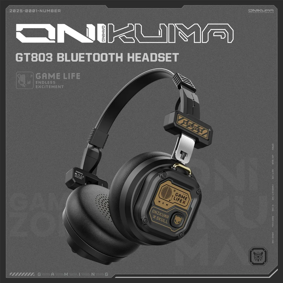 Onikuma Bluetooth Headphones Over Ear Hifi Stereo Music Headset ...