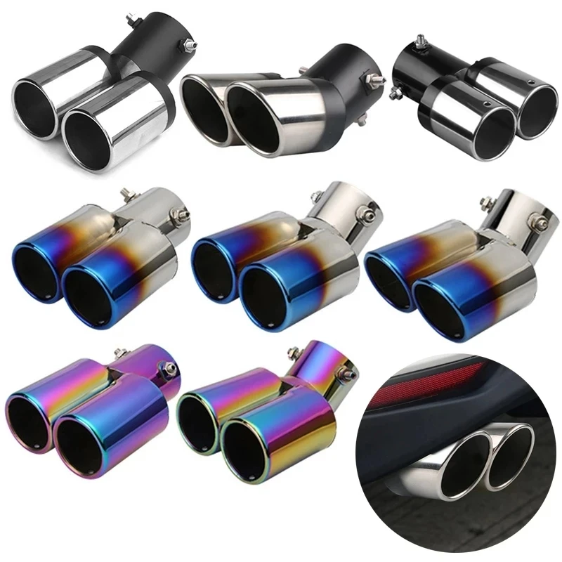 Universal Car Exhaust Tip Round Stainless Steel Pipe Tail Muffler Tip ...