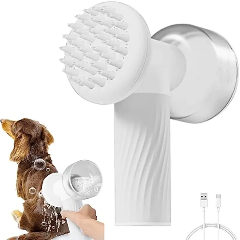 Automatic-Foaming-Dog-Bath-Brush-USB-Dog-Shampoo-Brushes-Pet-Shampoo ...