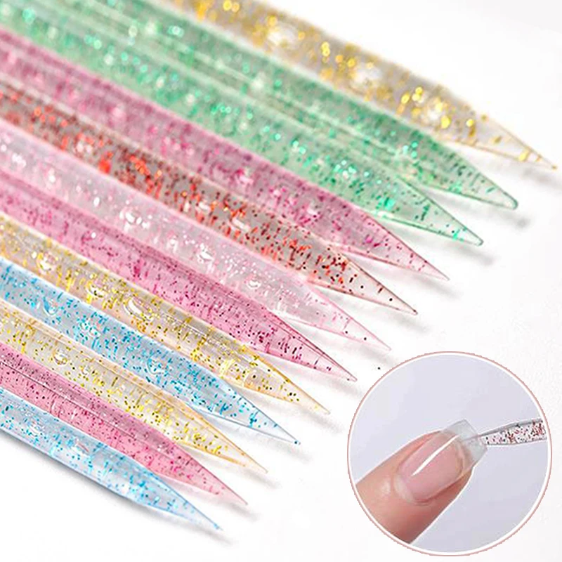 100-50Pcs-Reusable-Nail-Art-Cuticle-Pusher-Acrylic-Double-Sided-Nail ...