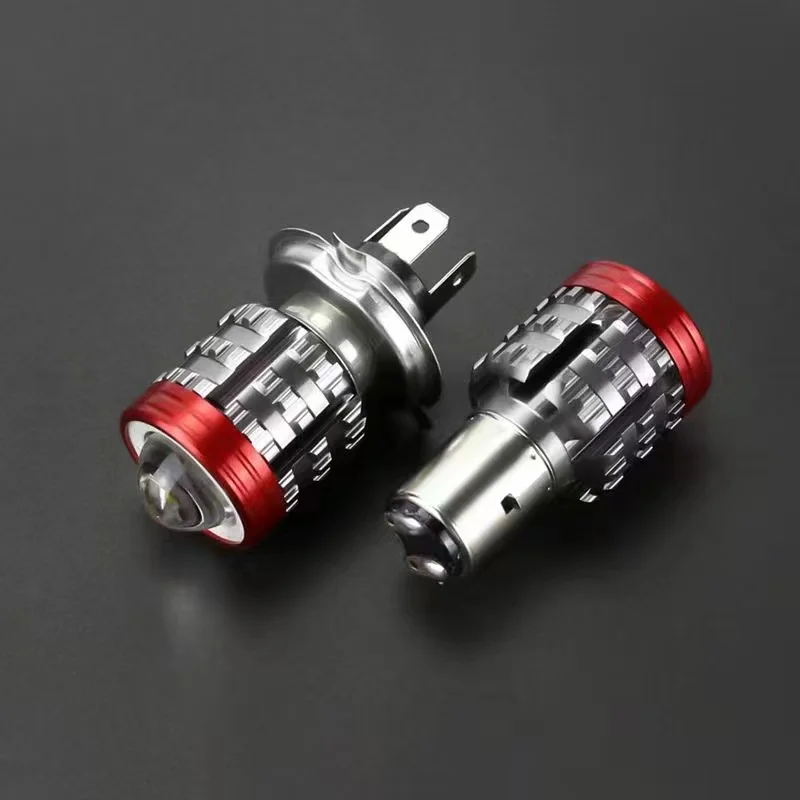 Flash H4 LED Moto H6 BA20D LED Lens Motorcycle Headlight Bulbs Angel ...