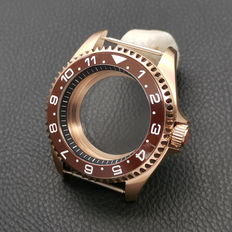 42mm-Rose-Gold-Watch-Cases-Transparent-Back-Cover-Case-Fits-NH35-NH36 ...