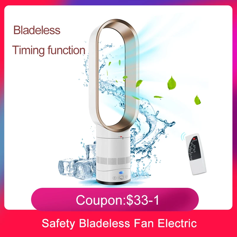 New-Bladeless-Fan-Electric-Floor-Cooling-Air-16-Inch-Child-Safety-Tower ...