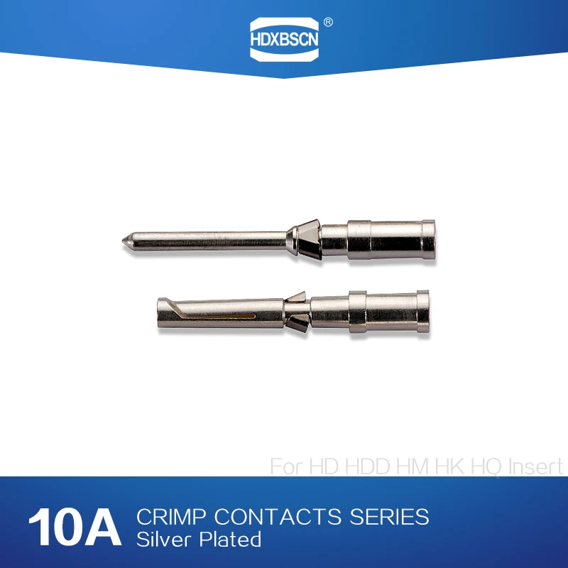 Heavy-Duty-Connector-Silver-Male-and-Female-Crimp-Contacts-Pin-10-A-For ...