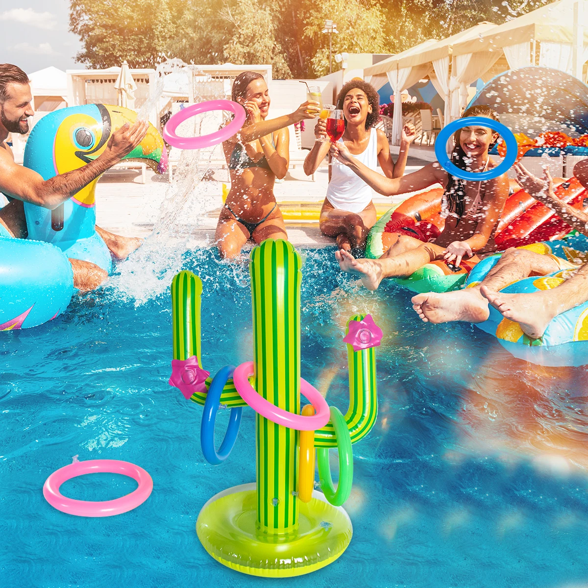65cm-Inflatable-Cactus-Ring-Toss-Game-Set-Floating-Swimming-Pool-Toys ...