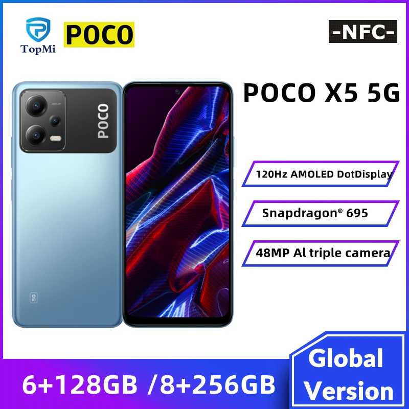 POCO-X5-tel-fono-inteligente-5G-versi-n-Global-smartphone-con-NFC-6GB ...