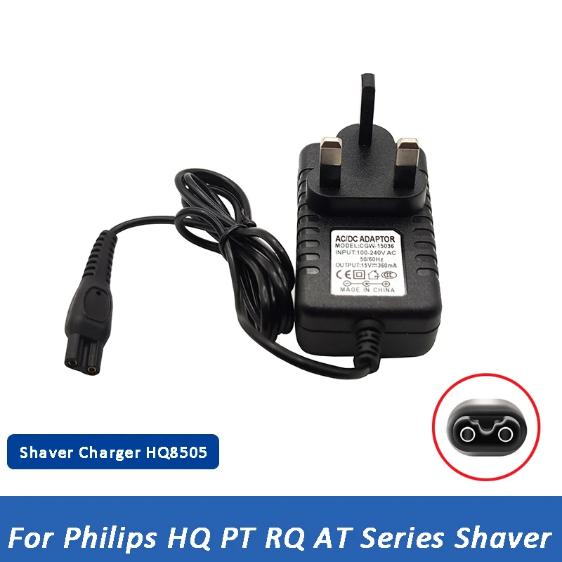 PHILIPS 면도기 시리즈용 면도날 충전기, 전원 공급 장치 어댑터 코드, 15V HQ8505, 1000 3000 5000 ...