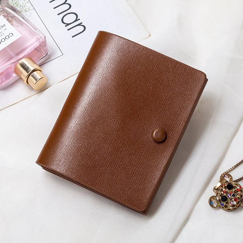 Genuine Leather Business Card Case Women's Short Wallet Id Bag Female ...
