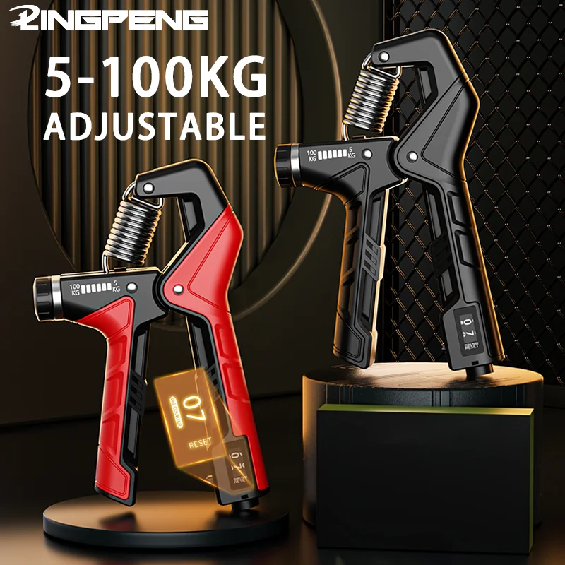 5-100kg Adjustable Grip Strength Trainer Muscle Exercise Fitness ...