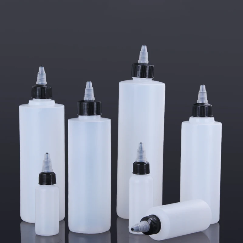 50pcs Dropper Bottles Plastic Squeeze Bottle Twist Top Cap Liquid Paint ...