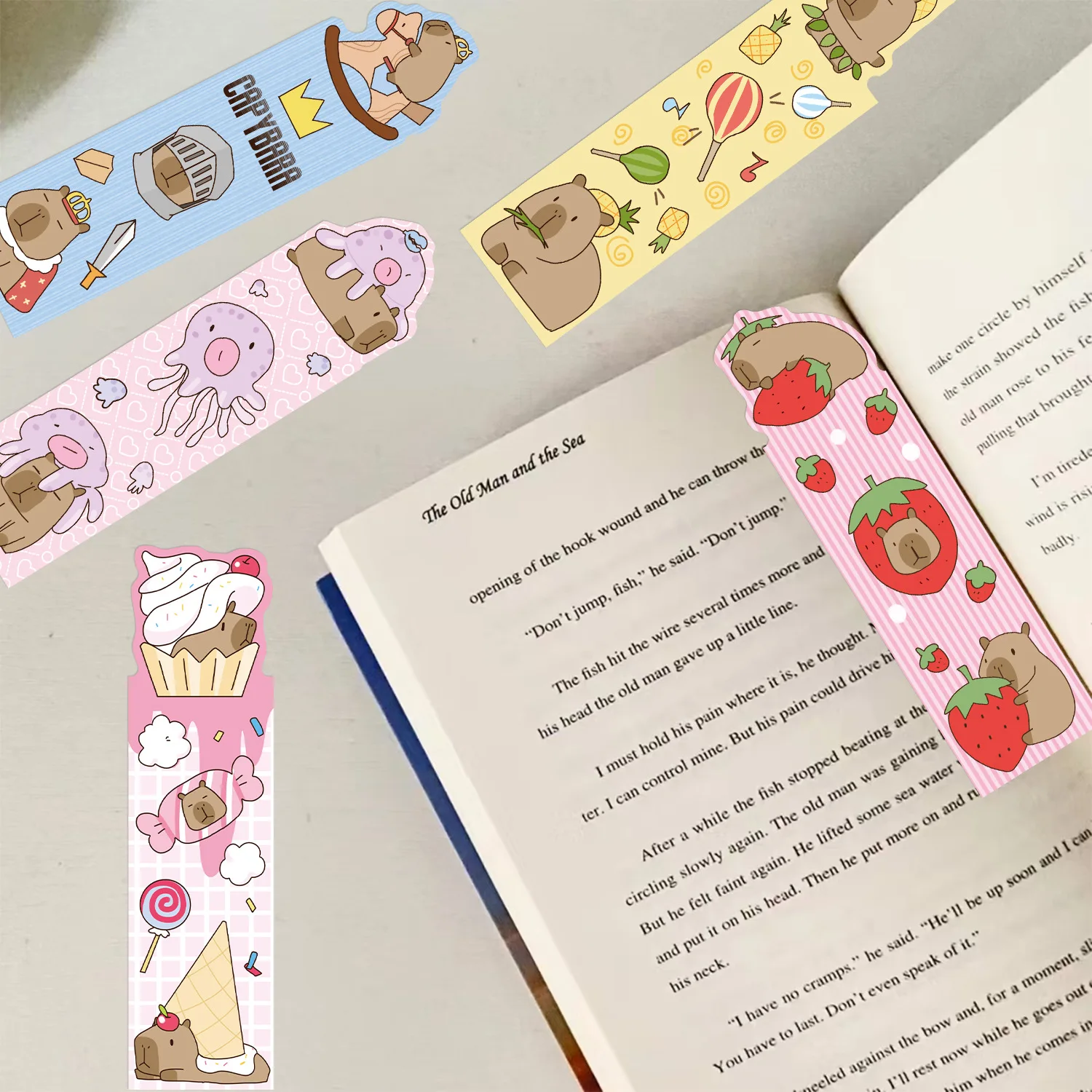 30Pcs Capybara Bookcase Reading Bookmarks Student Inspirational Gifts ...