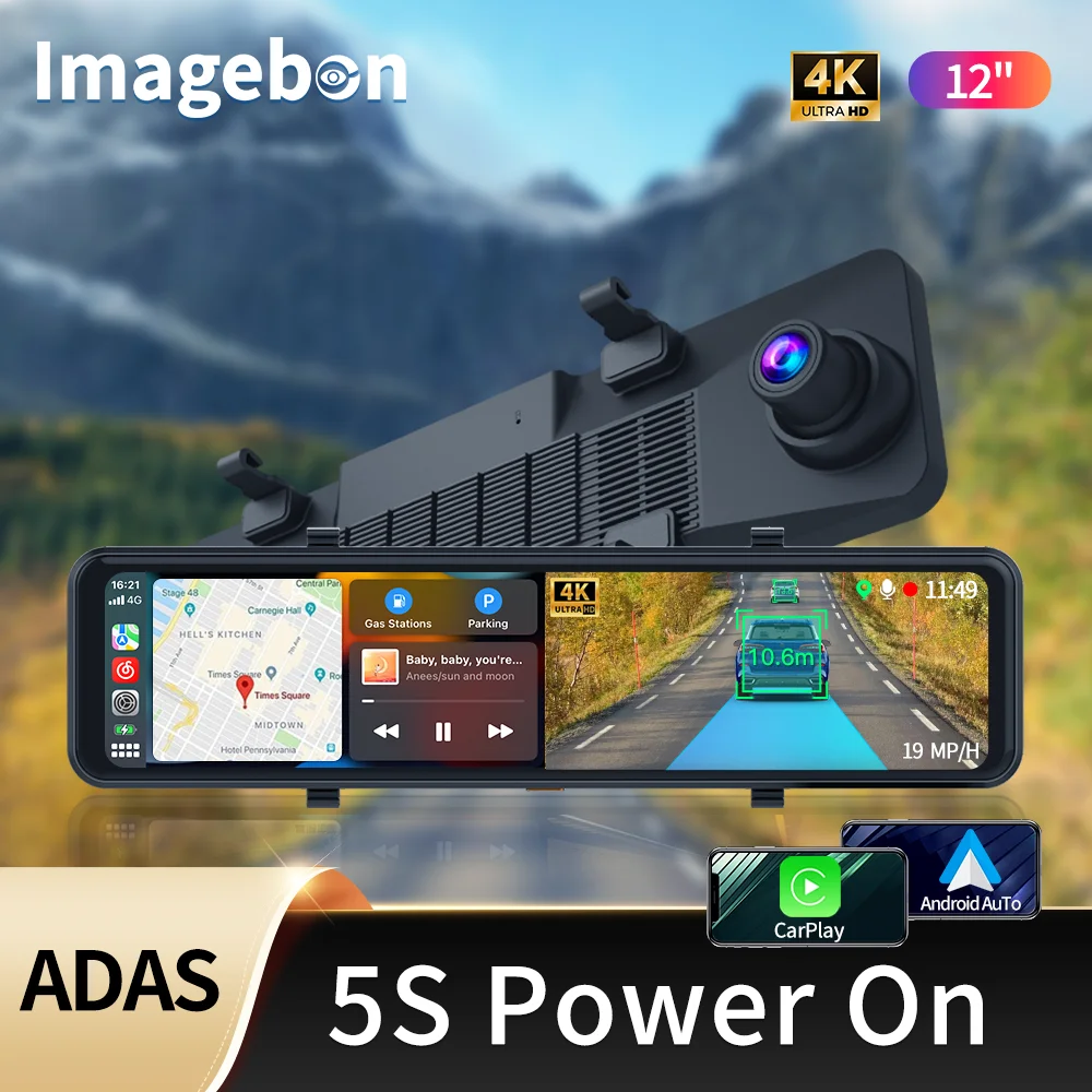 12-4K-Dash-Cam-Wireless-CarPlay-Android-Auto-ADAS-Car-DVR-5G-WiFi-GPS ...