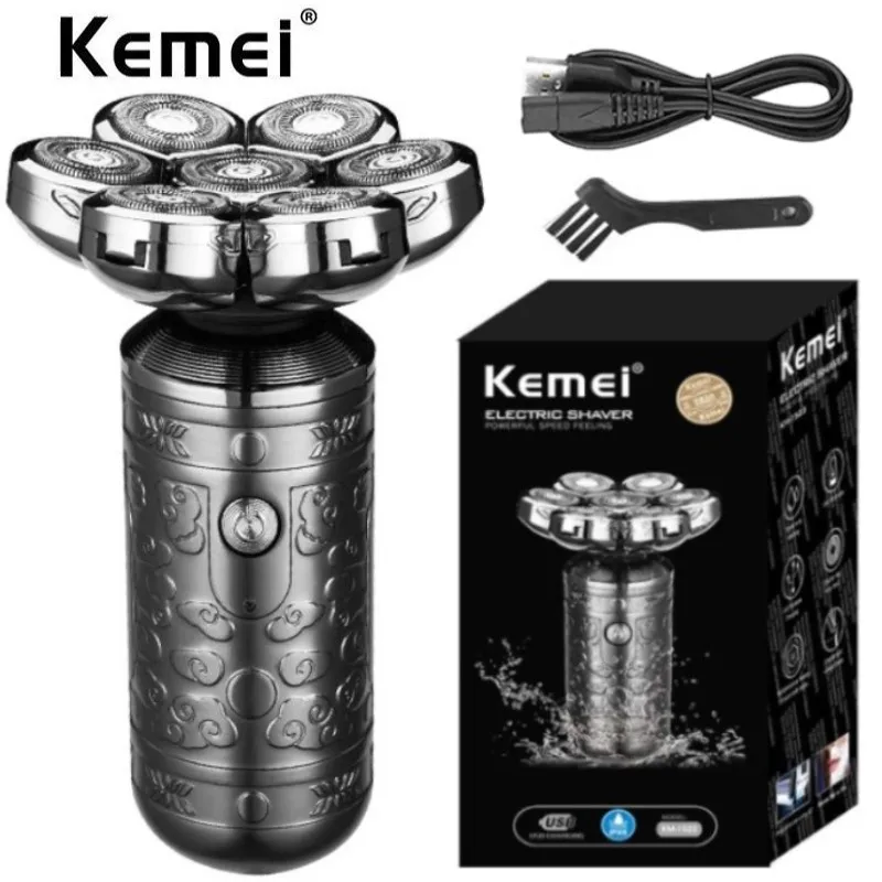 Kemei-Rasoir-lectrique-professionnel-7-lames-aste-pour-homme-machine ...