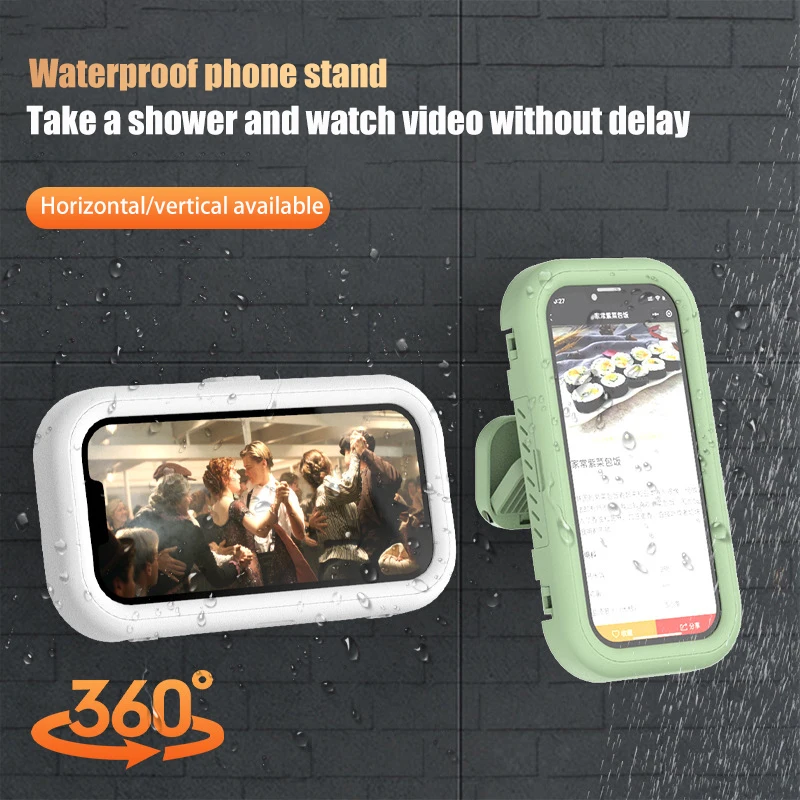 Rotatable-Waterproof-Shower-Phone-Holder-Touch-Sensitive-Wall-Mounted ...