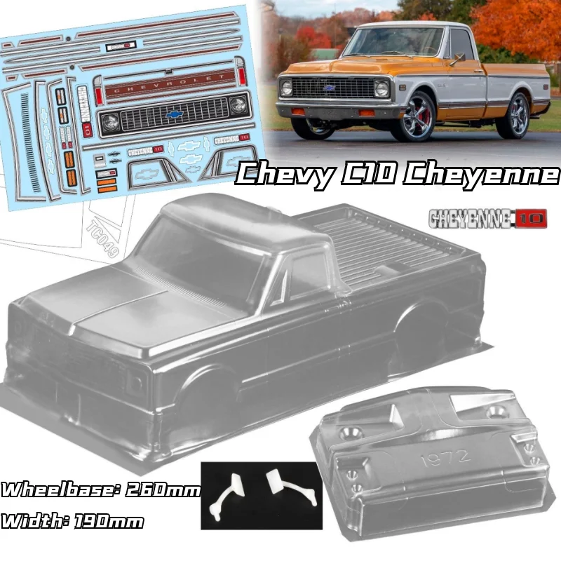 1-10-PC-RC-shell-body-1967-C10-Cheyenne-190mm-width-classic-Pickup ...
