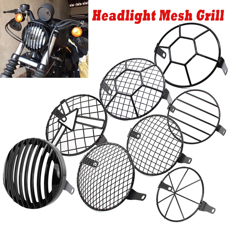 Universal-Headlight-Mesh-Grill-Mesh-Cover-Protector-Guard-Square-Metal ...