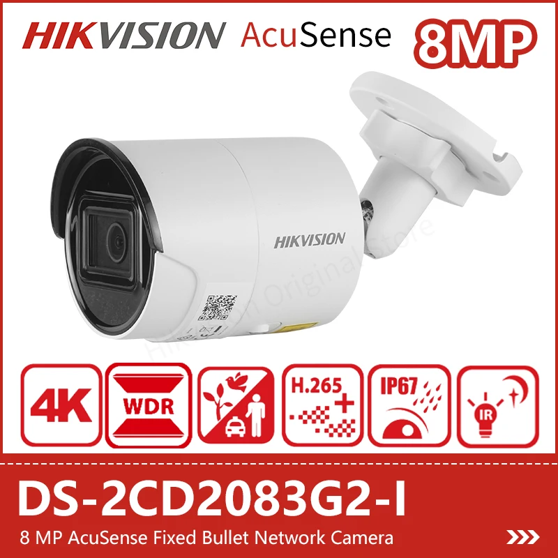 Hikvision Acusense Outdoor 4K IP Camera 8MP HD Human Detection Security ...