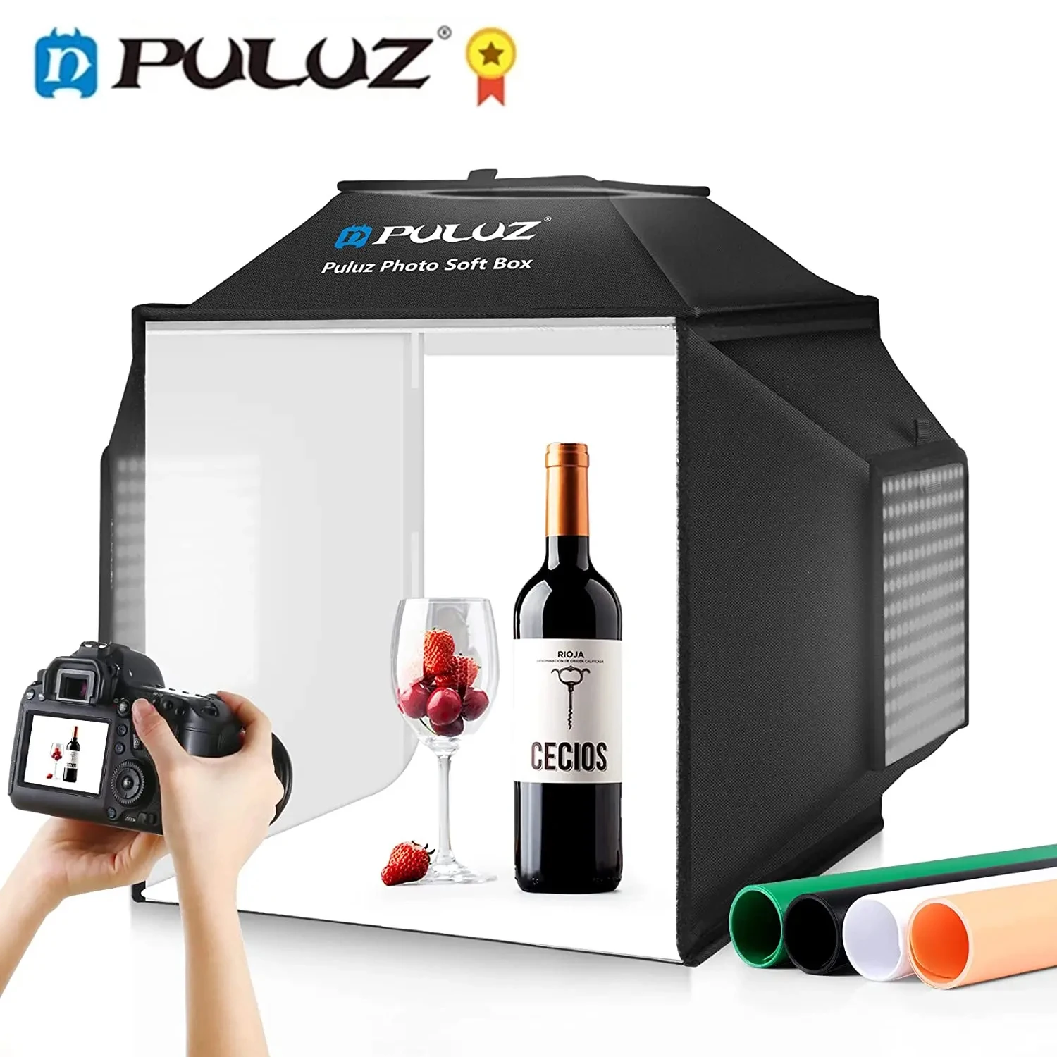 Puluz-caja-de-luz-para-fotograf-a-profesional-Kit-de-softbox-para ...