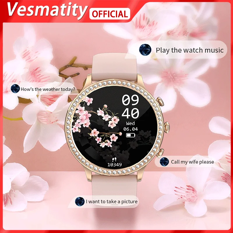 I70-ladies-waterproof-smart-watch-AI-voice-assistant-heart-rate ...