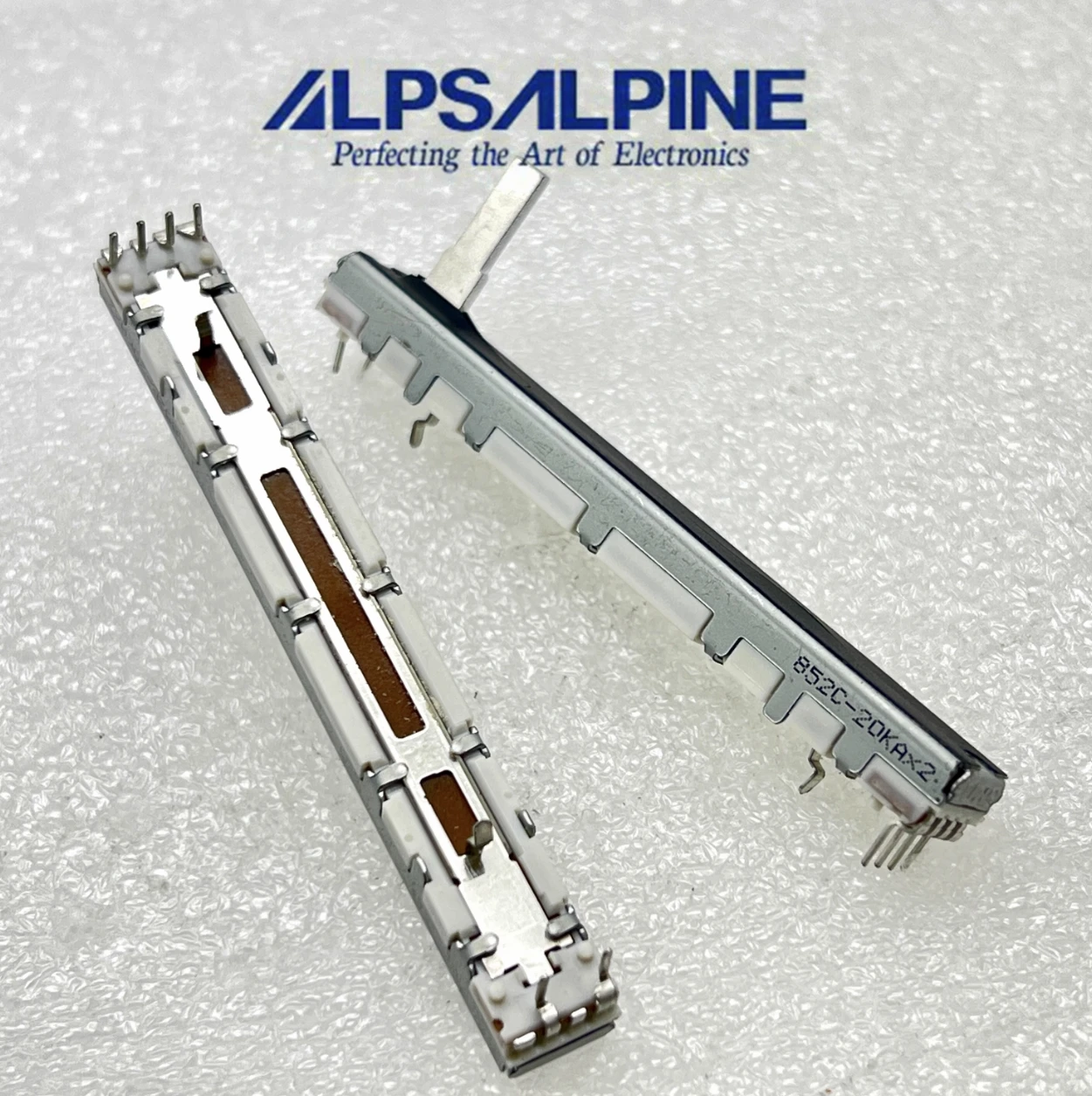 1 pcs ALPS 75mm straight sliding potentiometer A20KX2 6 pin shaft ...