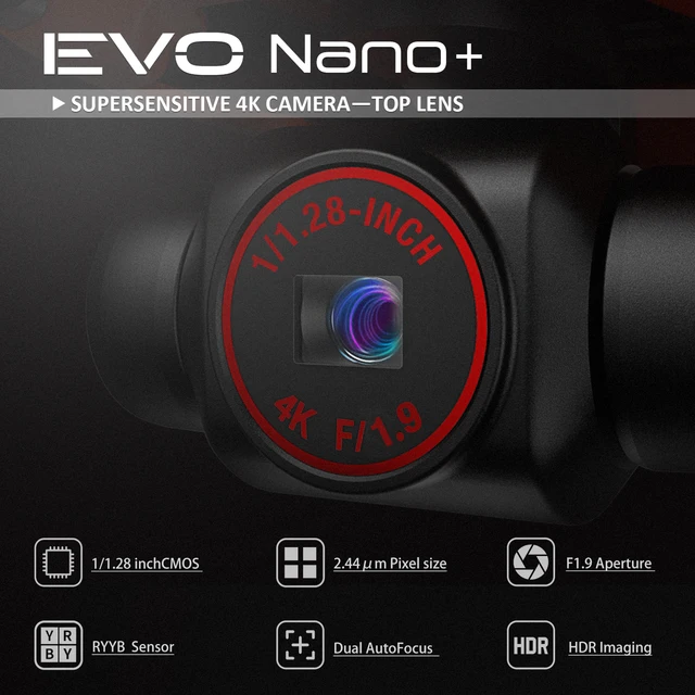 Autel Robotics Camera Drone EVO Nano+ 4k@30 fps Professional 1/1.28 inch CMOS RYYB Camera 28min ...