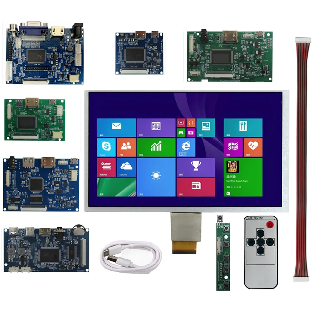 9-Inch-1024-600-16-9-LCD-Display-Screen-Universal-DIY-Driver-Control ...
