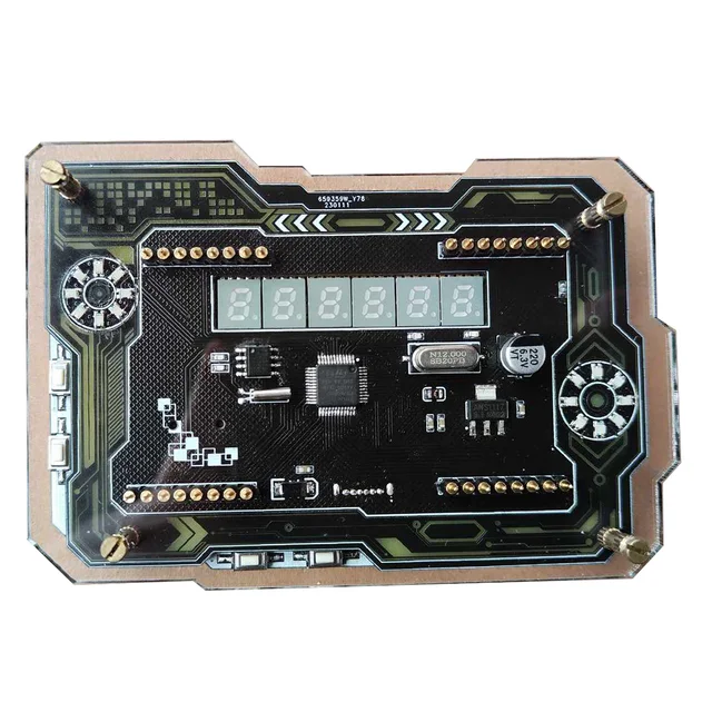 Cyberpunk RGB LED Clock Art Sense of Technology Gaming Atmosphere Room ...