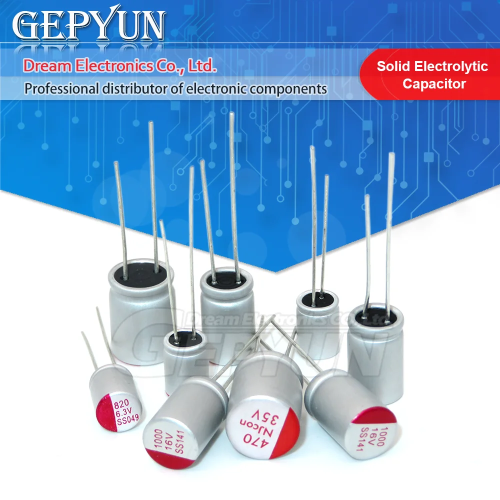 10Pcs-Solid-Electrolytic-Capacitor-DIP-6-3V-10V-16V-100UF-150UF-220UF ...