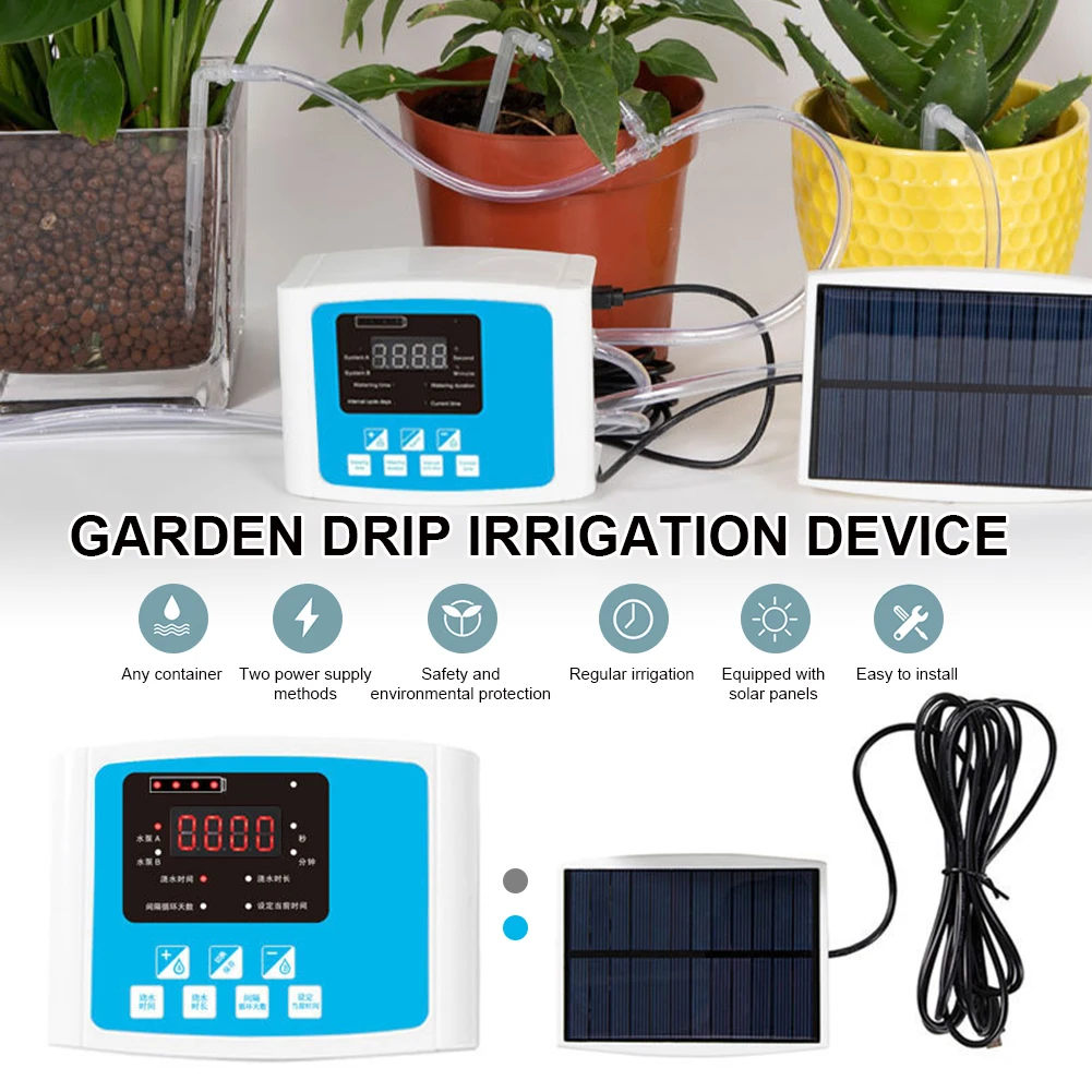 Solar-Powered-Garden-Indoor-Automatic-Irrigation-System-Self-Watering ...