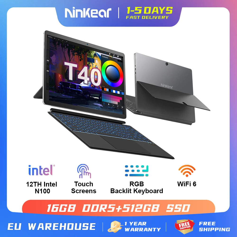 Ninkear-T40-Laptop-TouchScreen-2-in-1-Tablet-Intel-N100-14-Inch-FHD ...