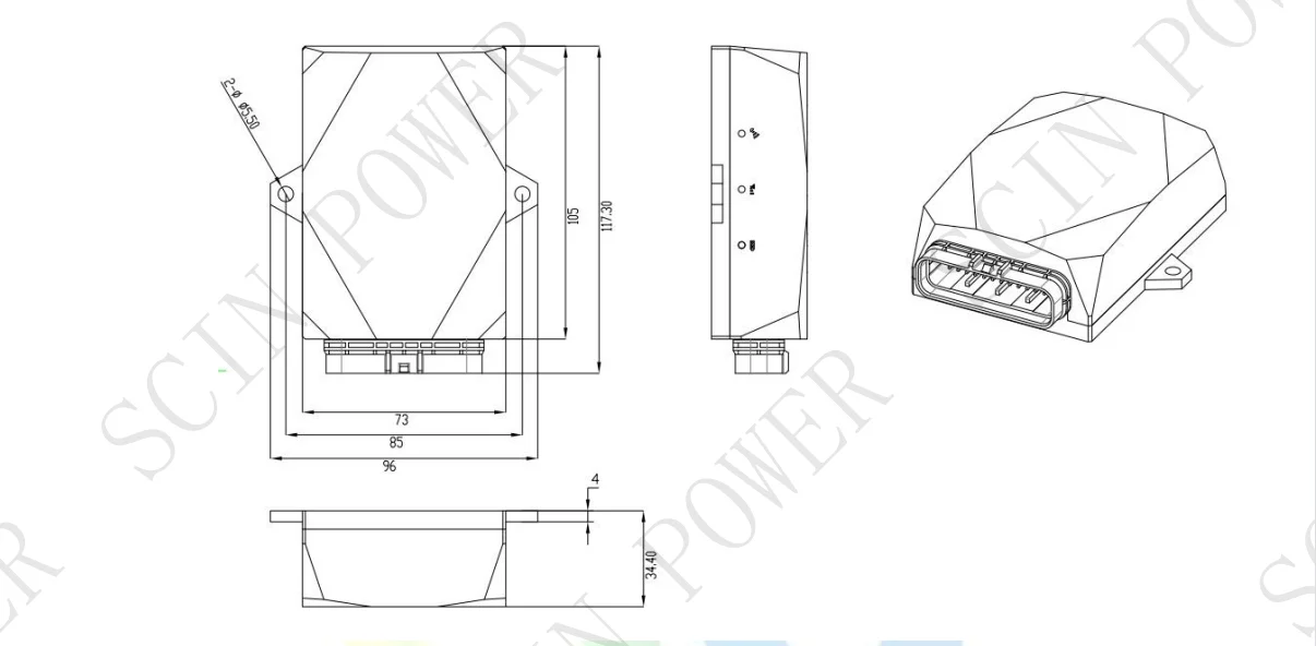 Vehicle Control Unit Tracker VCU Device for E Motorcycle