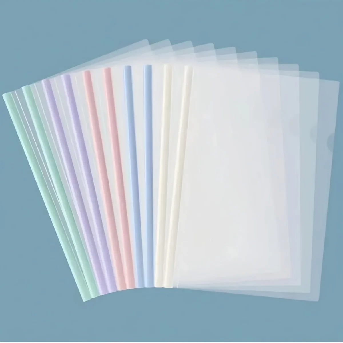 10pcs A4 Transparent Retractable File Folders -Durable Plastic ...