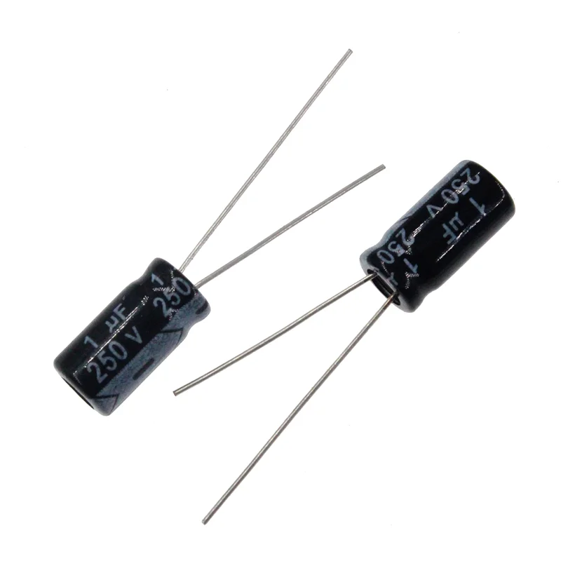 50pcs 1uF 250V 1MFD 250Volt Aluminum Electrolytic Capacitor 5*11mm ...
