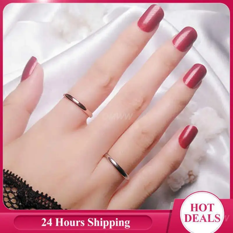 2mm-Minimalist-Rings-For-Women-Smooth-Stainless-Steel-Thin-Rings ...