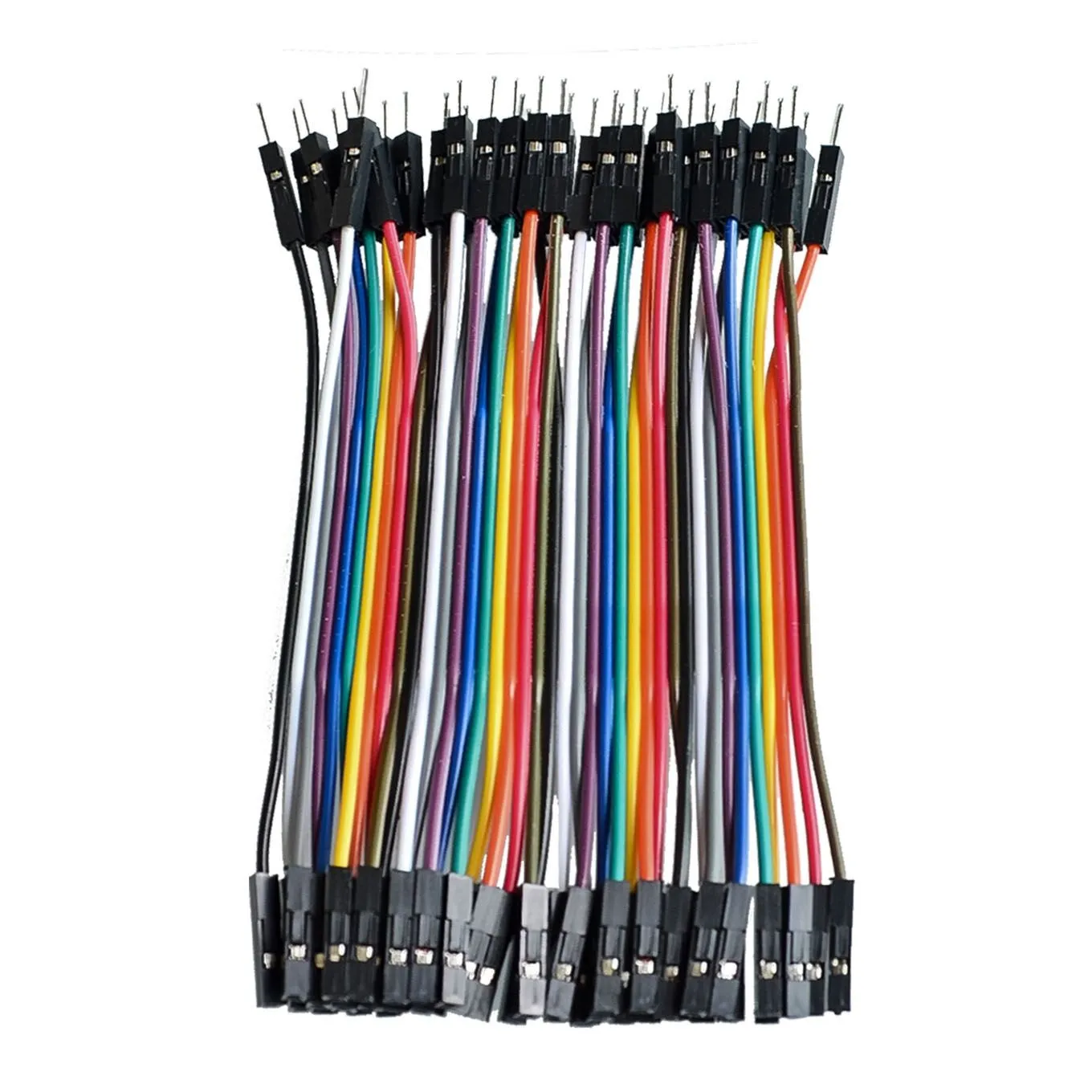 1lot-40pcs-10cm-2-54mm-1pin-1p-1p-male-to-female-jumper-wire-Dupont ...