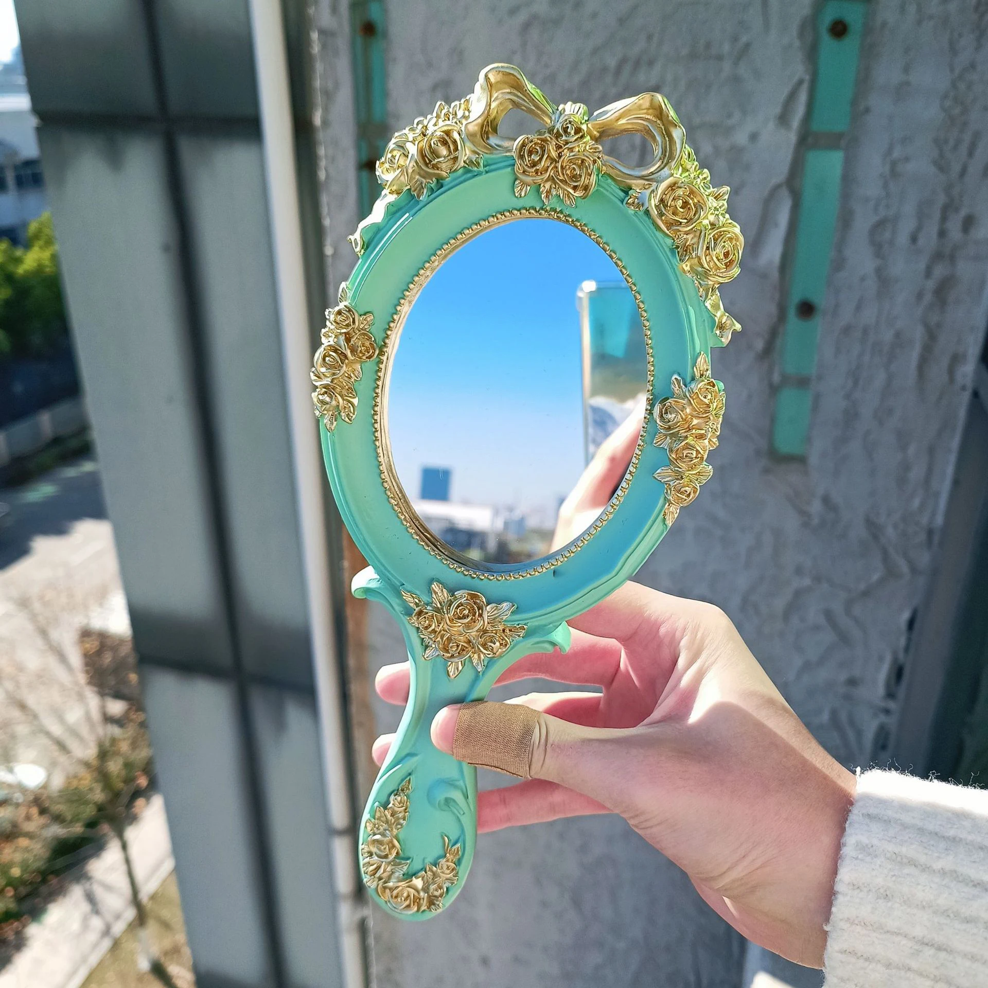 Hand Held Mirror Vintage