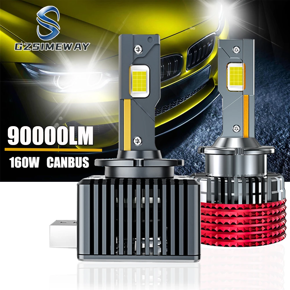 BMW 벤츠 아우디 VW용 LED 헤드라이트, 5500K Canbus HID D2S D4S D5S D8S LED 라이트, D1R D3R 자동 램프 전구, 6000K ...