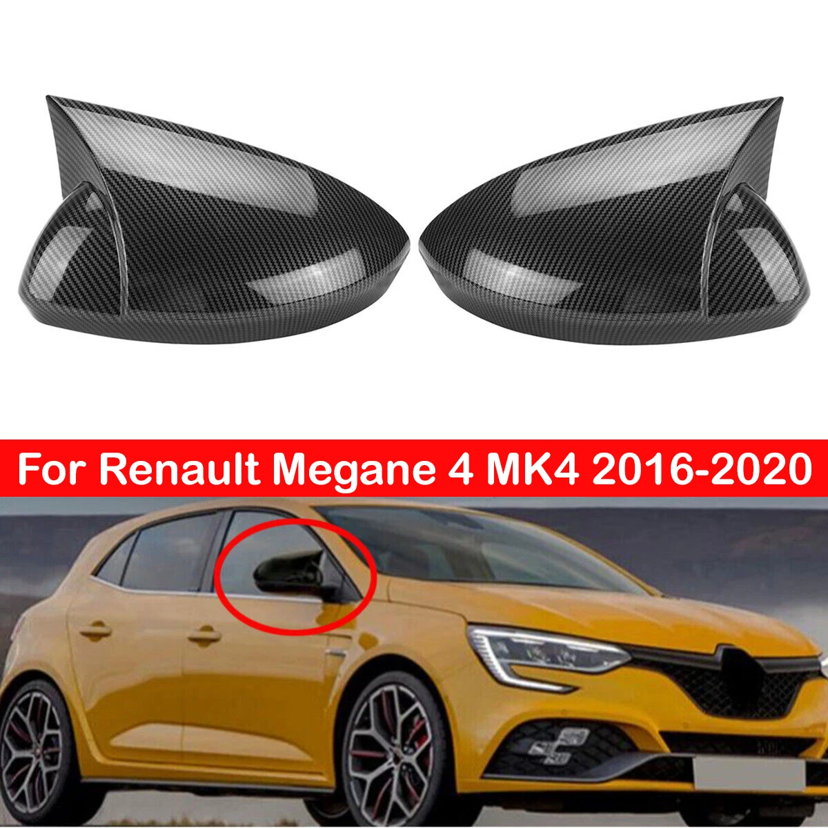 For-Renault-Megane-4-MK4-2016-2020-Car-Rearview-Side-Mirror-Cover-Wing ...