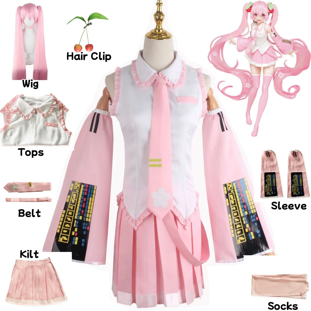 Miku-Disfraz-de-Sakura-Miku-conjunto-completo-de-manga-de-flor-de ...